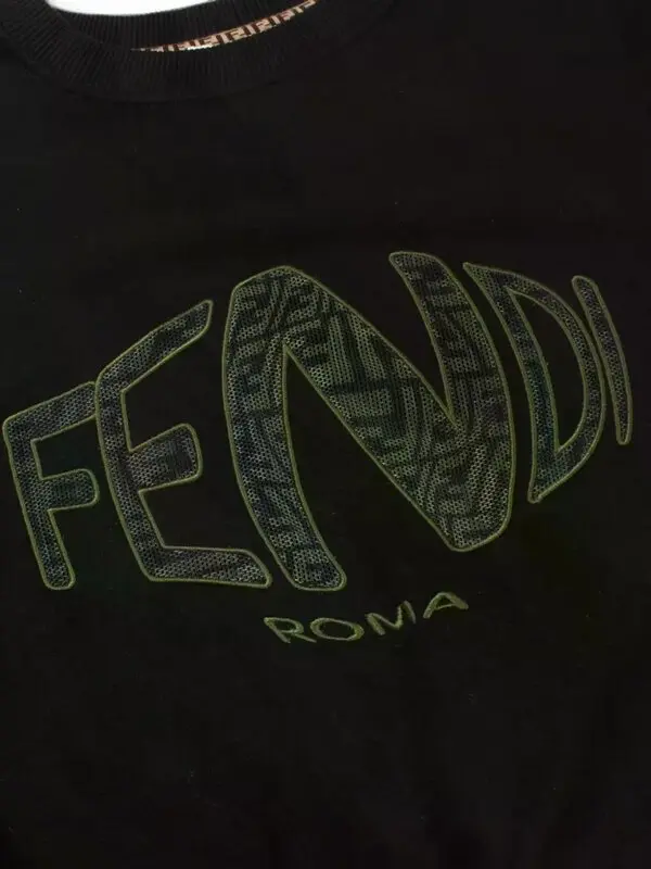 Fendi 2010s Fisheye Cropped Sweatshirt