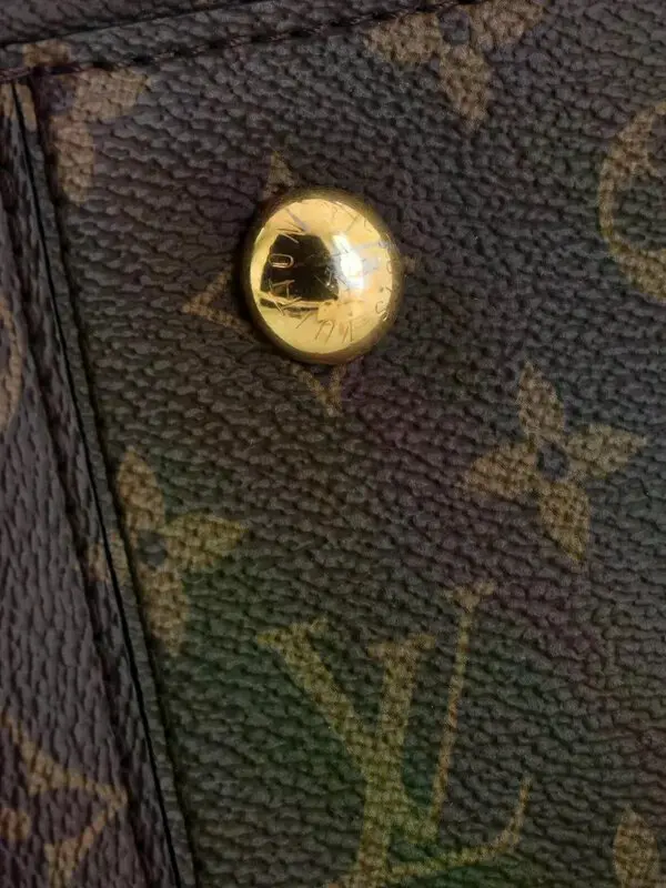 LOUIS VUITTON Flower Monogram Canvas With Leather Tote Bag