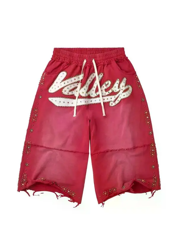 VALE FOREVER Skittle Sworts Crystal-embellished Shorts - Red