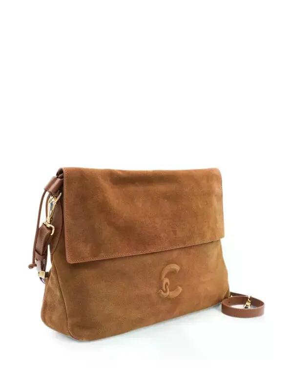 COCCINELLE Medium Lidia Suede Logo-embossed Shoulder
