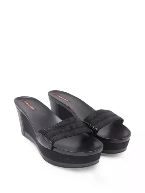 Prada Slip-on Wedge Sandals