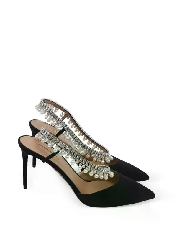 AQUAZZURA Embellished Slingback Pumps