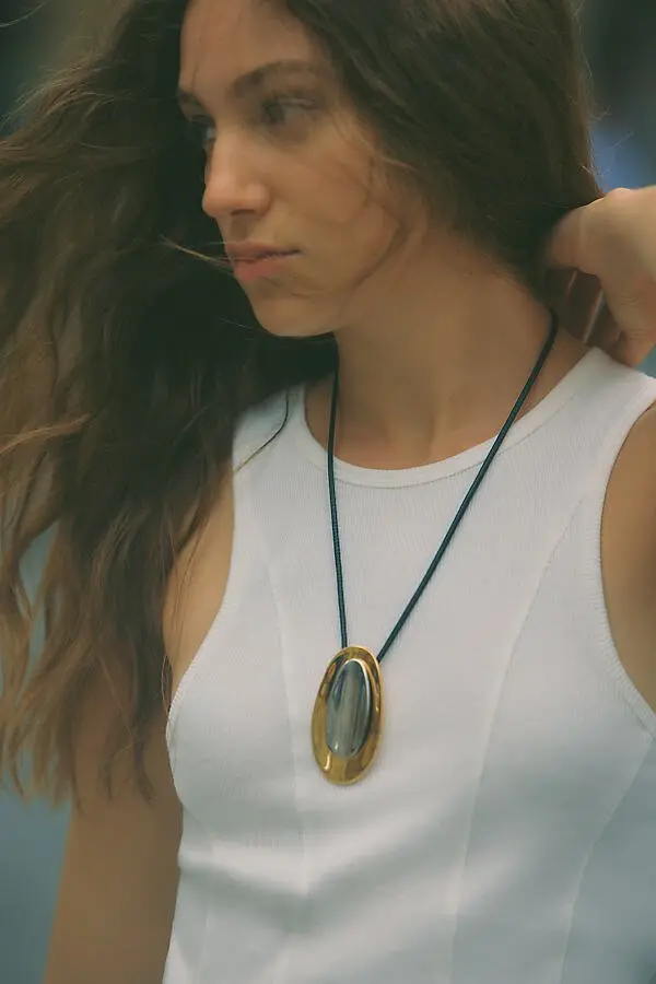 Anthropologie Corseted Cotton Racer Tank Top - White
