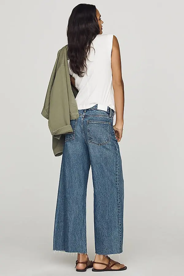 PISTOLA Lana High-rise Cropped Wide-leg Jeans