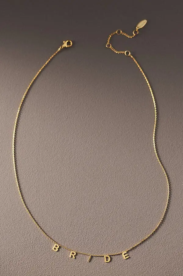 Anthropologie Bride Charm Necklace