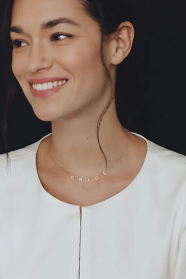 Anthropologie Bride Charm Necklace
