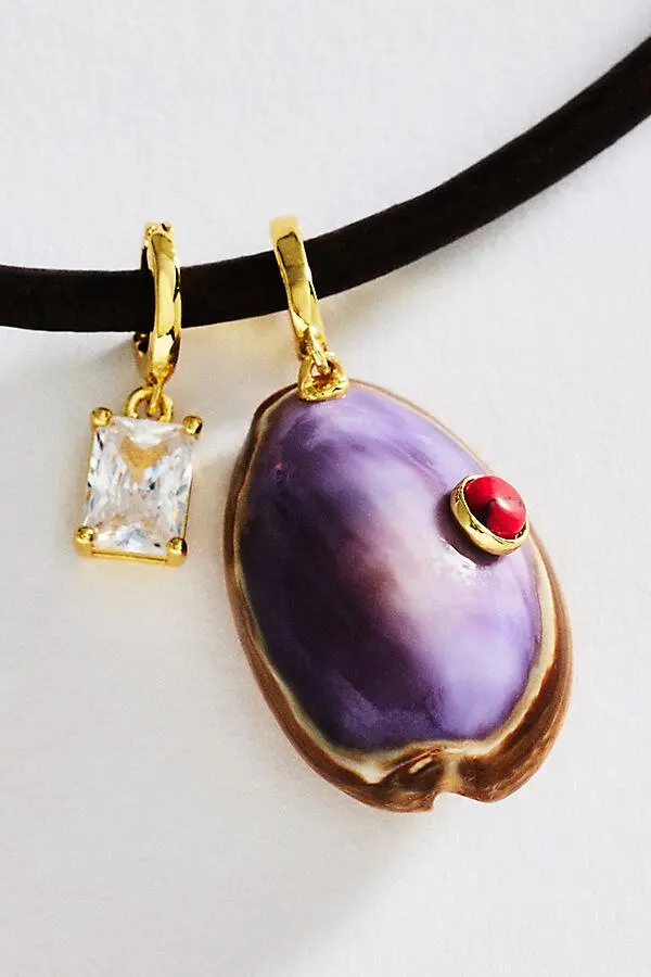 Éliou Kosta Necklace With Shell And Zirconia Pendant