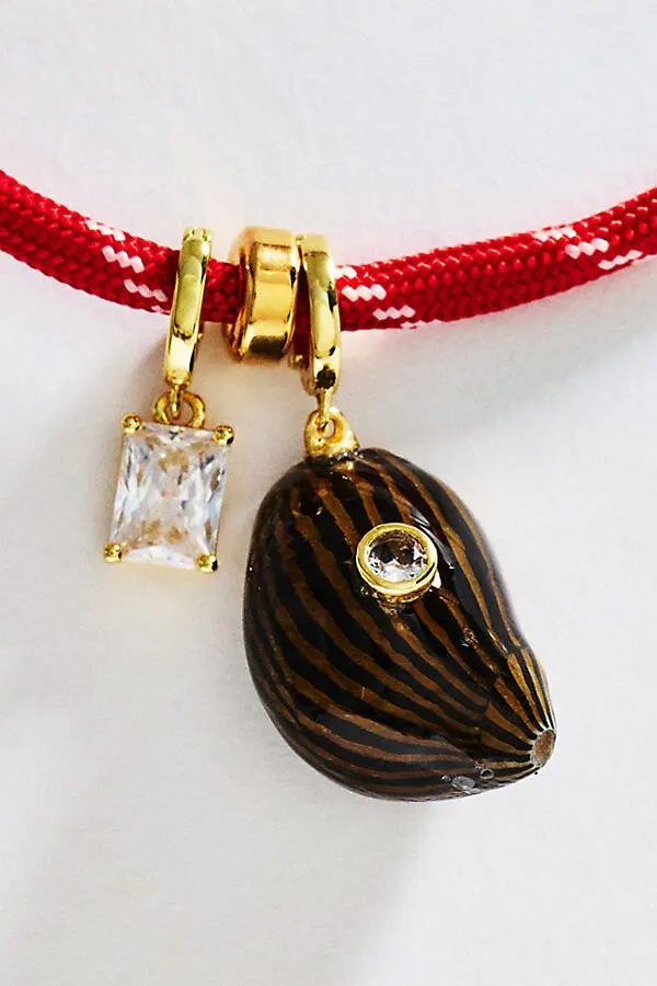 Éliou Marais Necklace With Zebra Shell And Cubic Zirconia