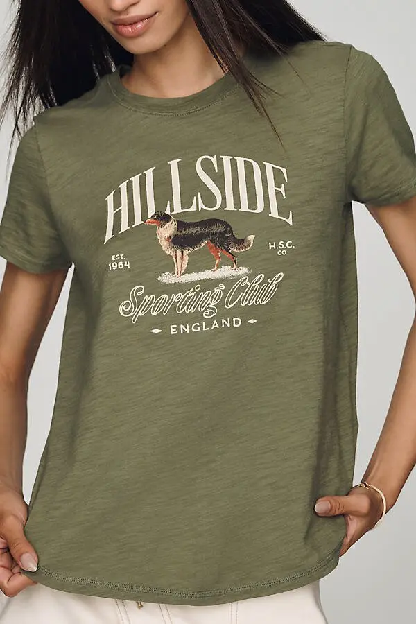 PILCRO Bennie Cotton Slim Crew-neck Tee