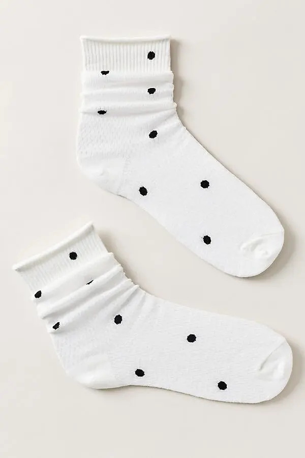 Anthropologie Ok Origals Sheer Polka Dot Socks