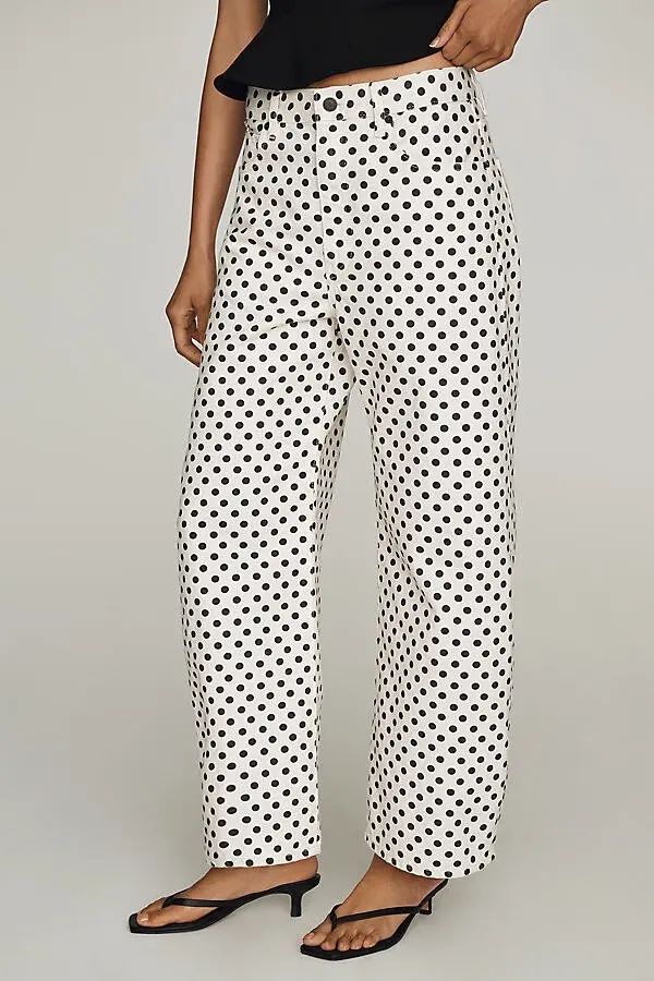 FRAME Bow Crop High-rise Tapered Jeans