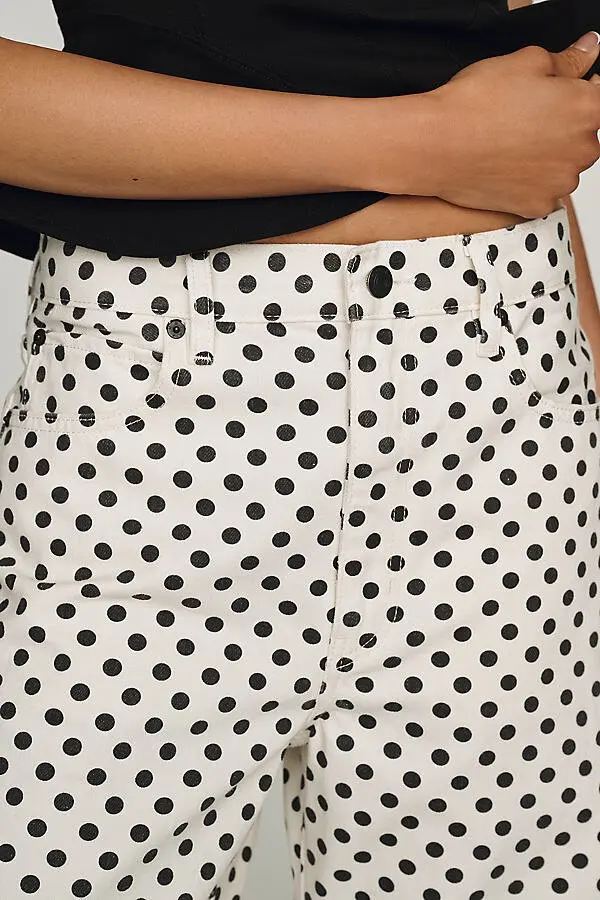 FRAME Bow Crop High-rise Tapered Jeans