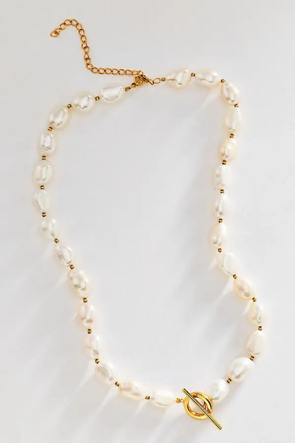 GOLDBUG COLLECTION Freshwater Toggle Necklace - Pearl