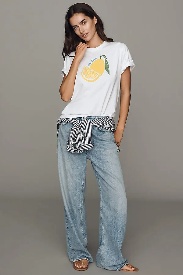 Rag & Bone Cotton Lemon Graphic Tee