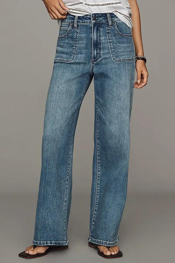 Paige Anessa " High-rise Wide-leg Jeans
