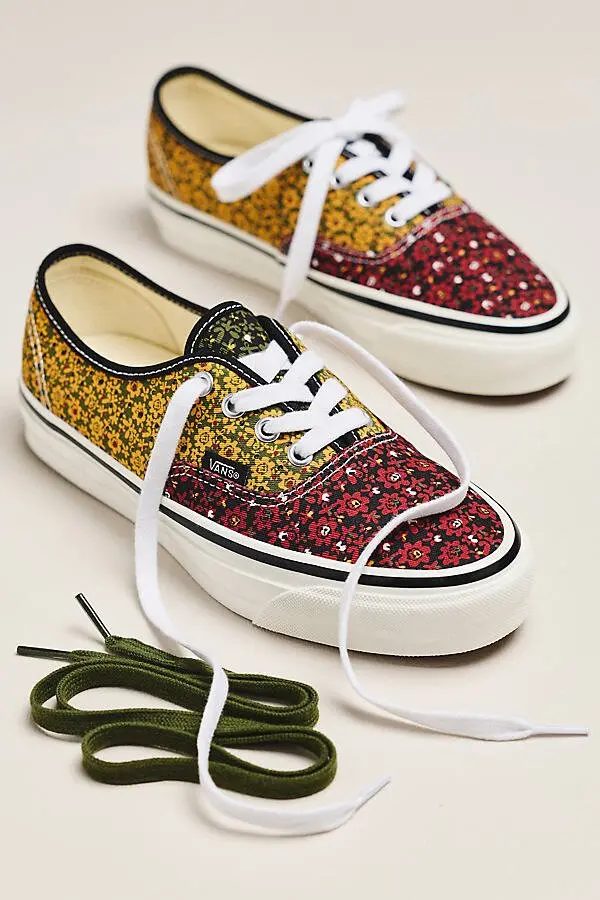 VANS Authentic Floral Sneakers - Red Pattern