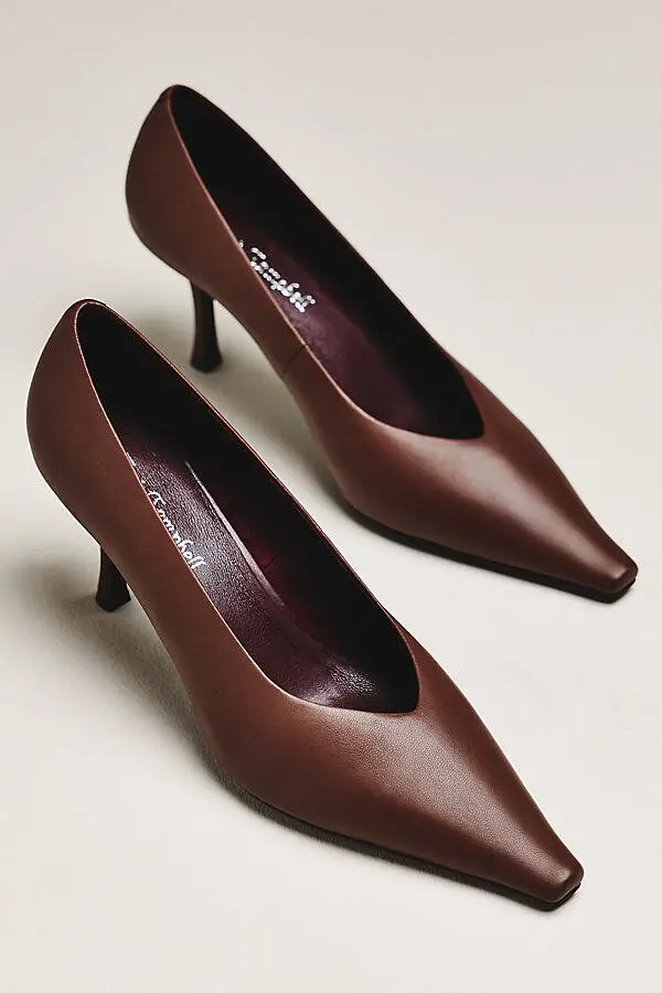 Anthropologie Jeffrey Campbell Campaign Pumps - Espresso