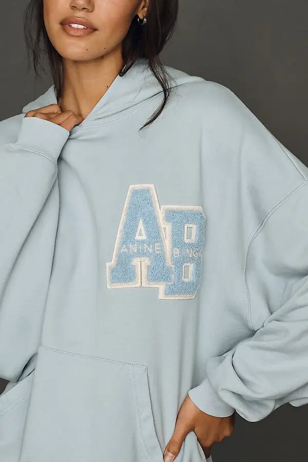 ANINE BING Harvey Hooded Cotton Sweatshirt