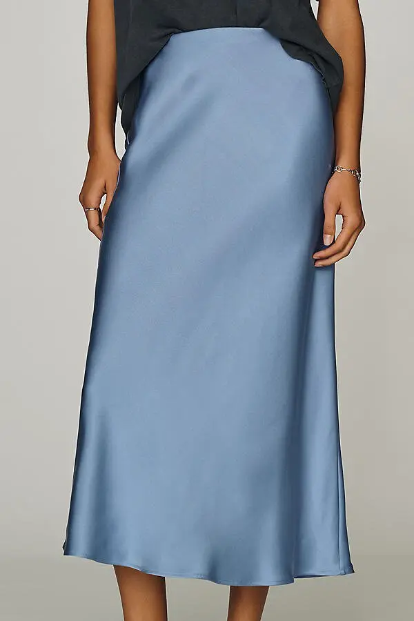 ANINE BING Bar Silk Skirt