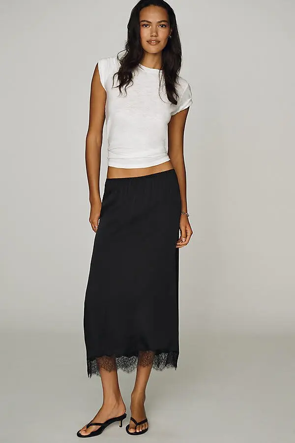 ANINE BING Shelby Silk Blend Skirt