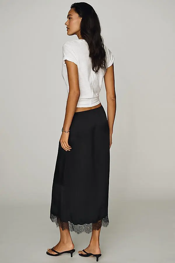 ANINE BING Shelby Silk Blend Skirt