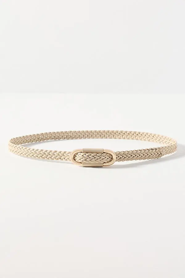 Anthropologie Blake Skinny Woven Belt - Cream