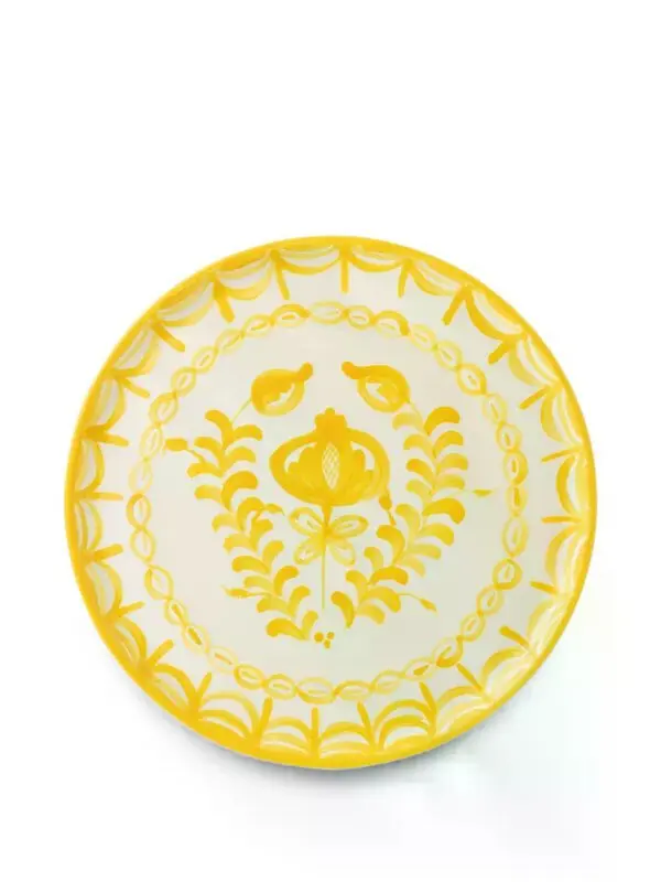 J-LINE Granada Floral-print Plate