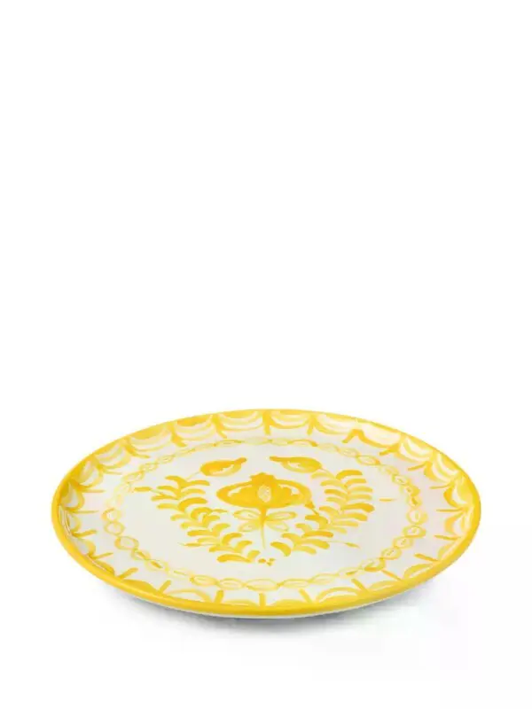 J-LINE Granada Floral-print Plate