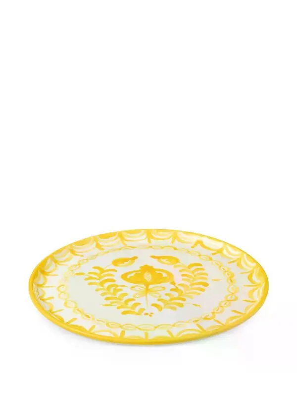J-LINE Granada Floral-print Plate - Neutrals