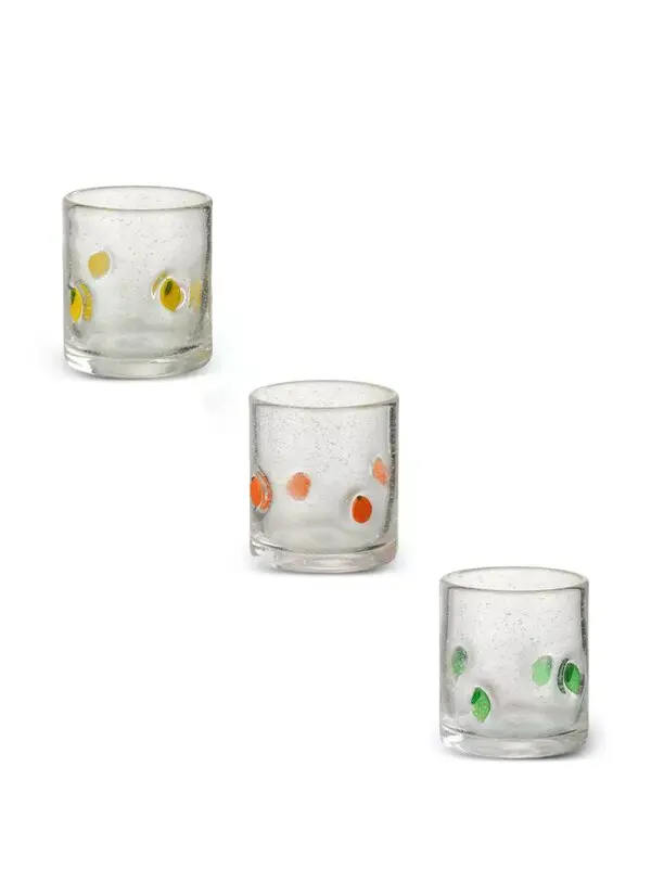 J-LINE Citrus-motif Bubble-effect Glasses - White