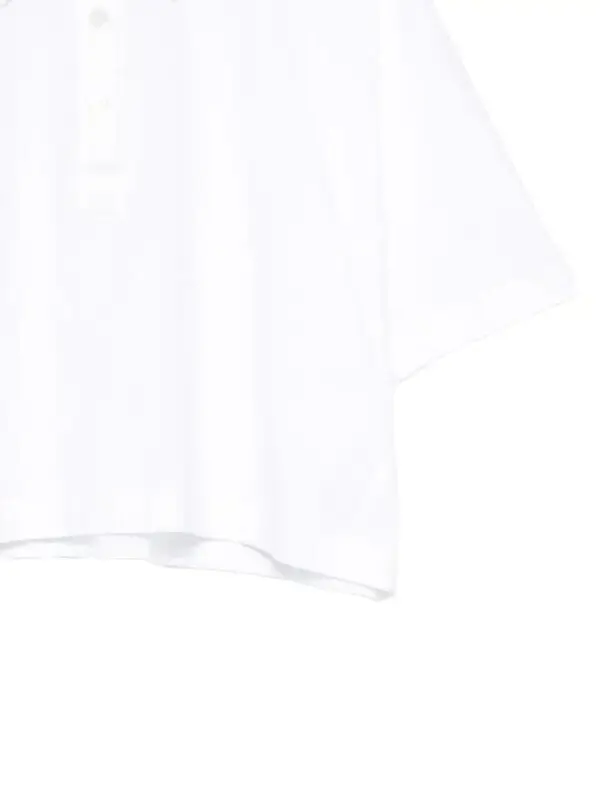 Liviana Conti Button-placket Cropped Polo Top