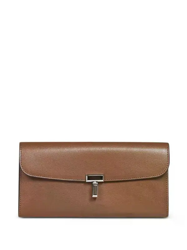 TOTEME T-lock Leather Wallet - Brown