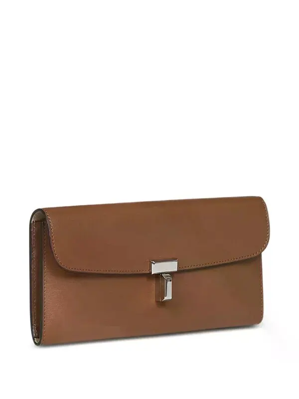 TOTEME T-lock Leather Wallet - Brown