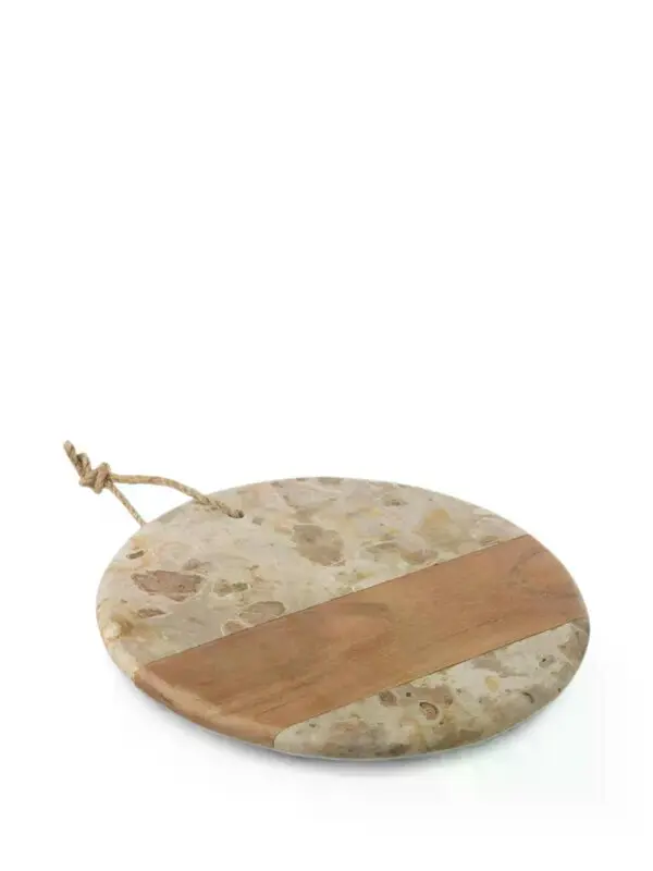 J-LINE Marble Wood-insert Chopping Board