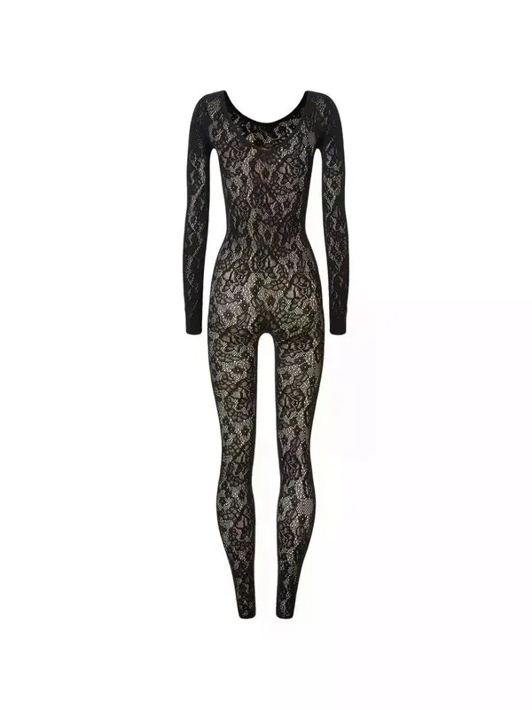 Wolford Infinite Rose Floral-lace Jumpsuit