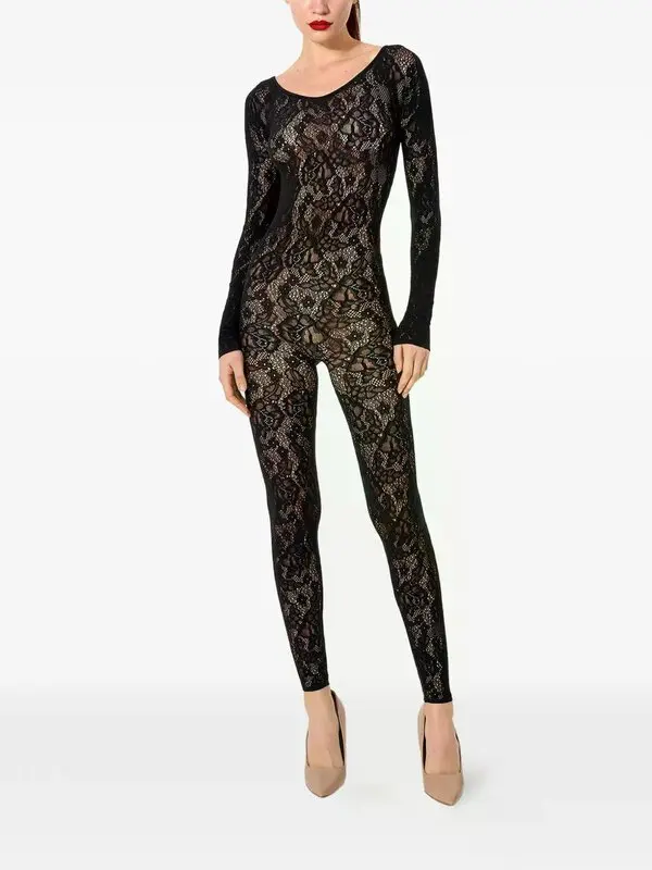 Wolford Infinite Rose Floral-lace Jumpsuit