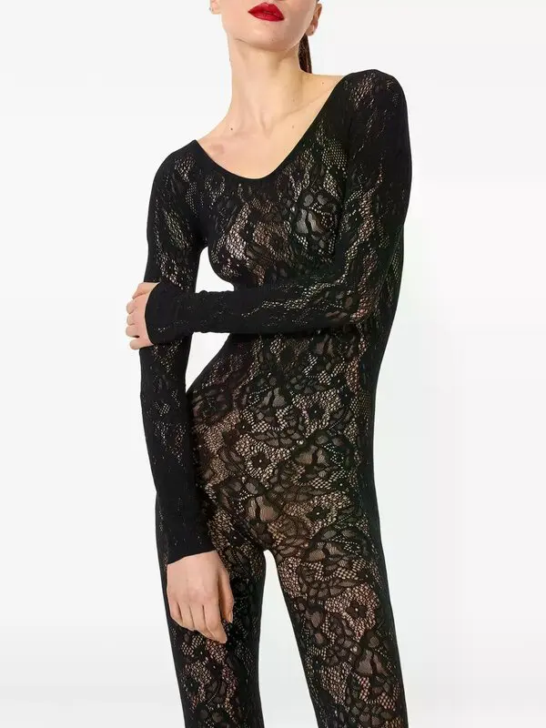 Wolford Infinite Rose Floral-lace Jumpsuit