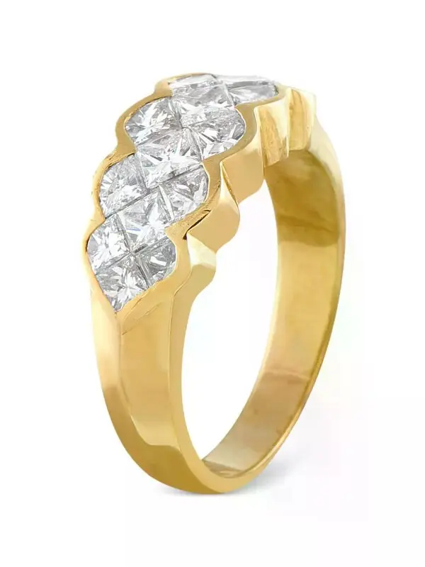 LB EXCLUSIVE 18k Yellow Princess-cut Diamond Band Ring - Gold