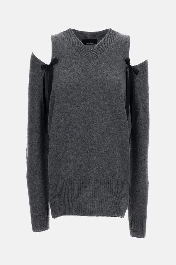 Simone Rocha Cashmere Sweater With A V-neck And Bows