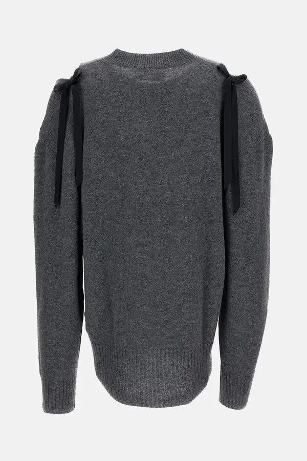 Simone Rocha Cashmere Sweater With A V-neck And Bows