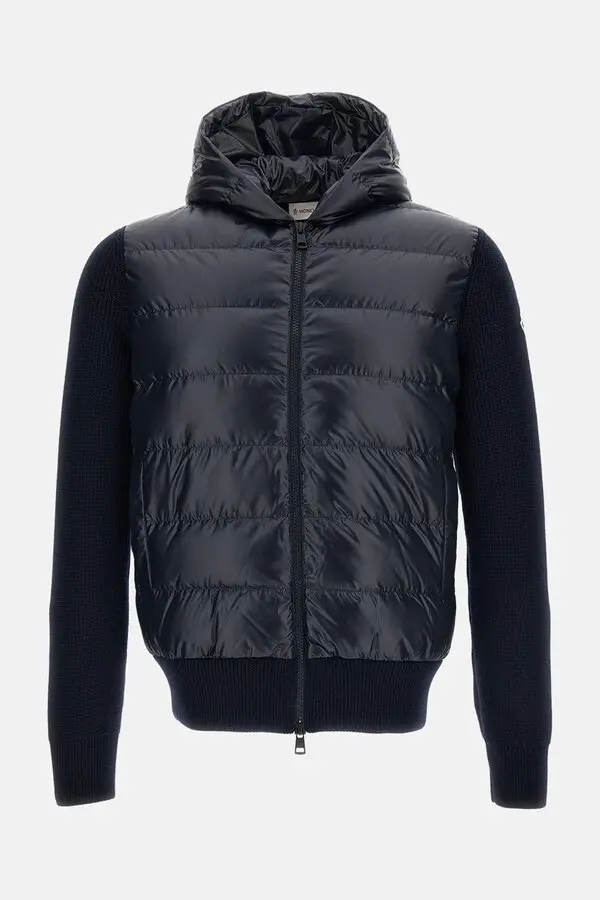 Moncler Padded Hooded Cardigan - Blue