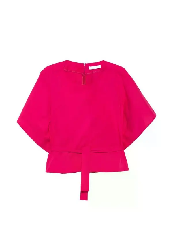 Liviana Conti Crew Neck Belted Blouse