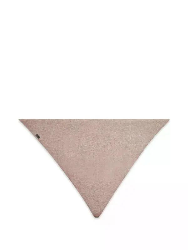 Brunello Cucinelli Monili-embroidered Triangular Scarf - Brown