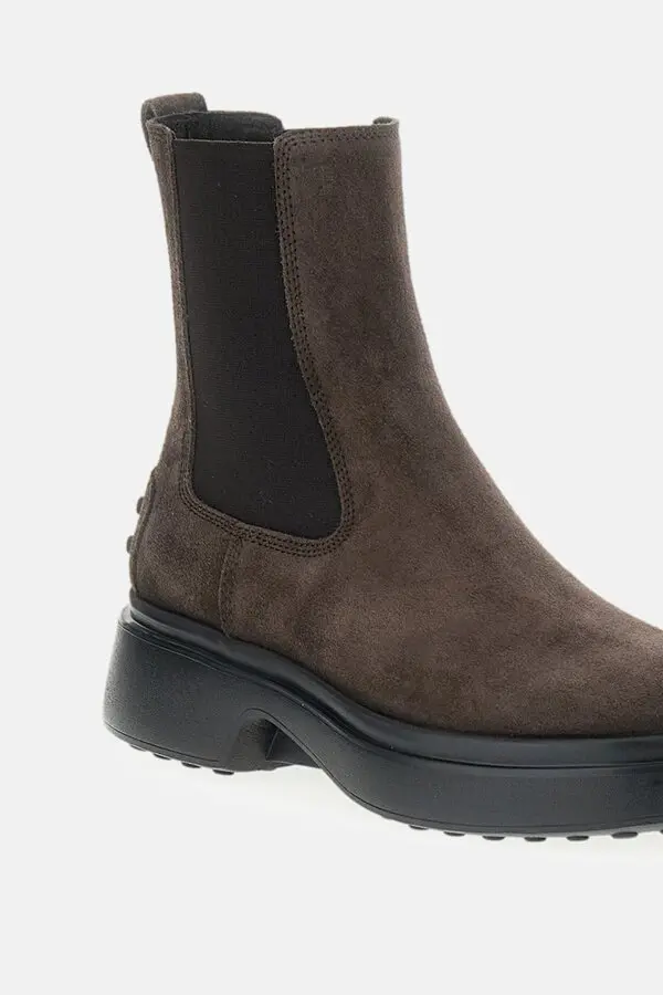 TOD'S Suede Chelsea Boots With Lug Sole