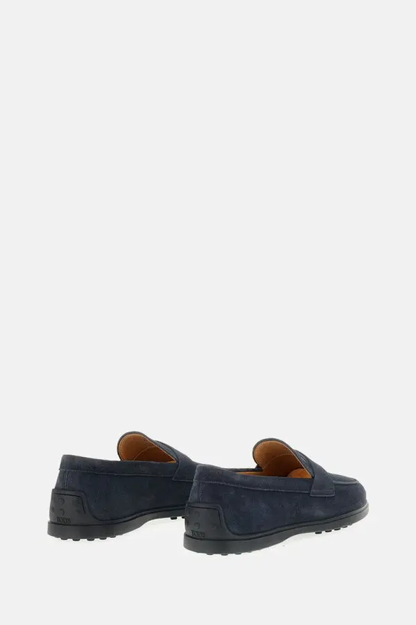 TOD'S Suede Rubber Moccasins With Embossed Monogram