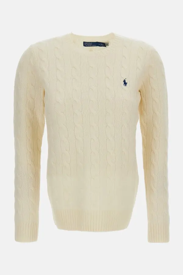 Polo Ralph Lauren Cable-knit Wool-cashmere Blend Crew Neck Sweater