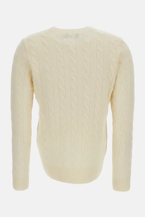 Polo Ralph Lauren Cable-knit Wool-cashmere Blend Crew Neck Sweater