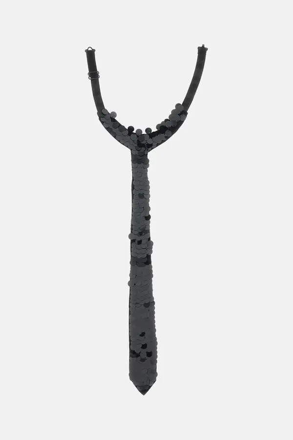 PAROSH Sequin Tie - Nero