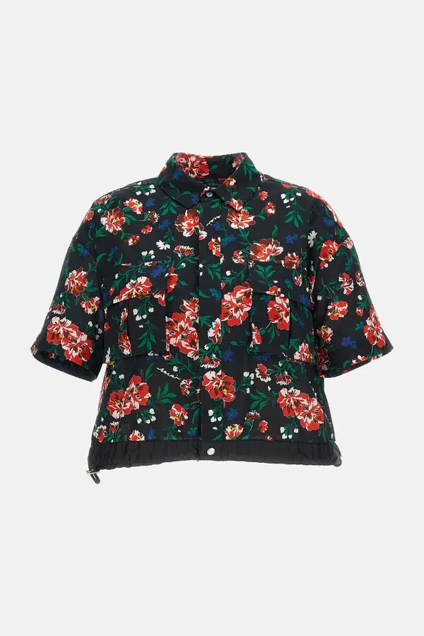 Sacai Floral Print Short Sleeve Shirt - Multicolor