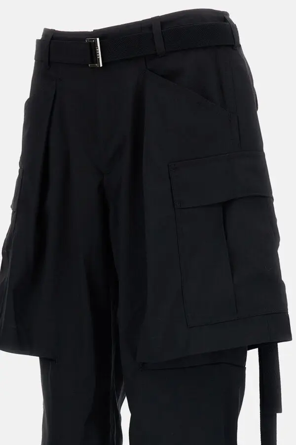 Sacai Wool Blend Cargo Pants